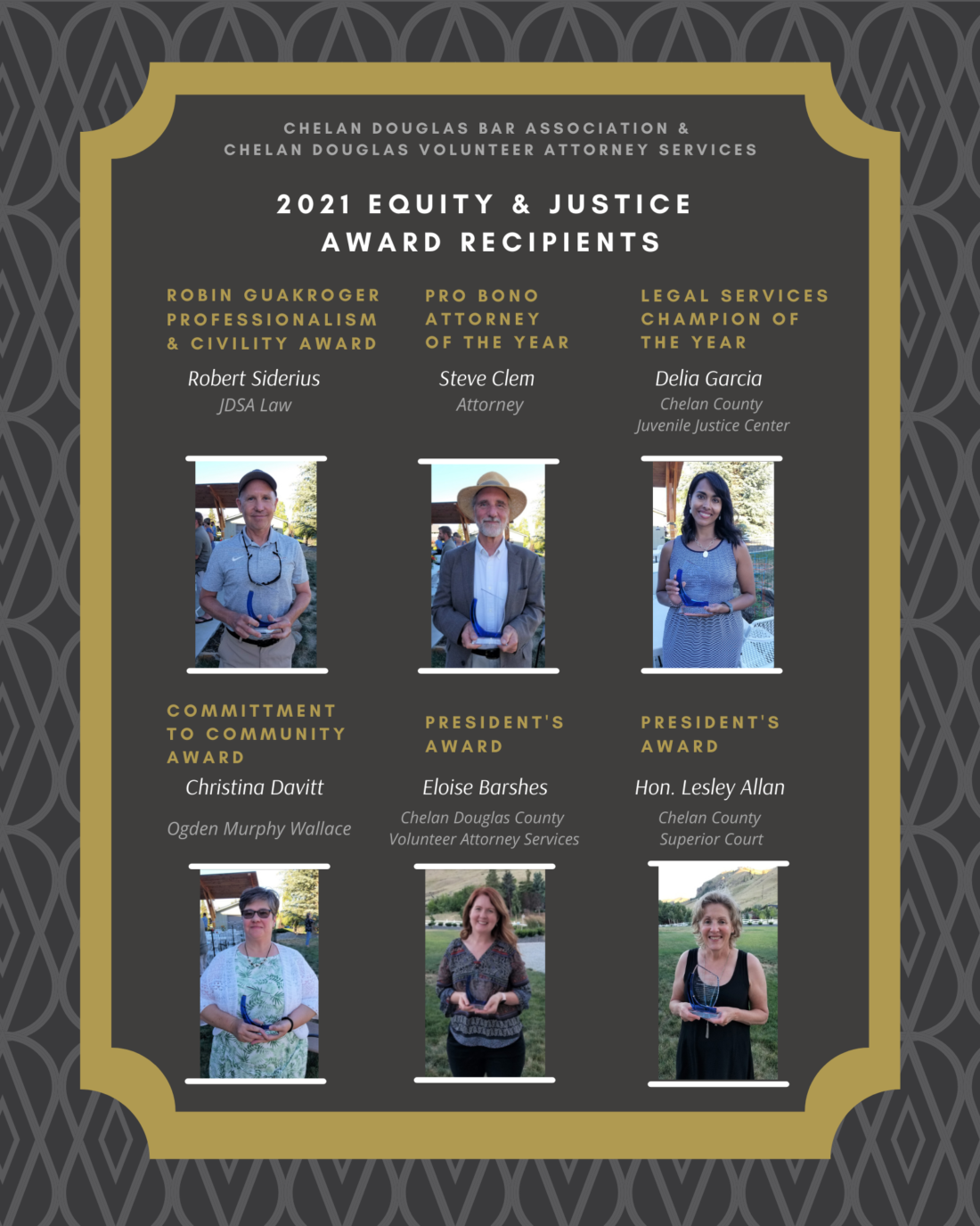 Justice Gala & Law Day Award Winners – Chelan-Douglas County Volunteer ...